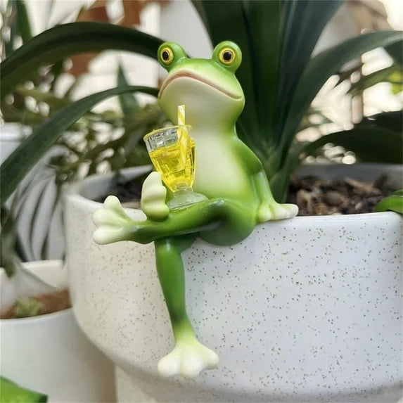 Miniature Frog Figurines Planter Decor,Cute Garden Frog Figurine for ...