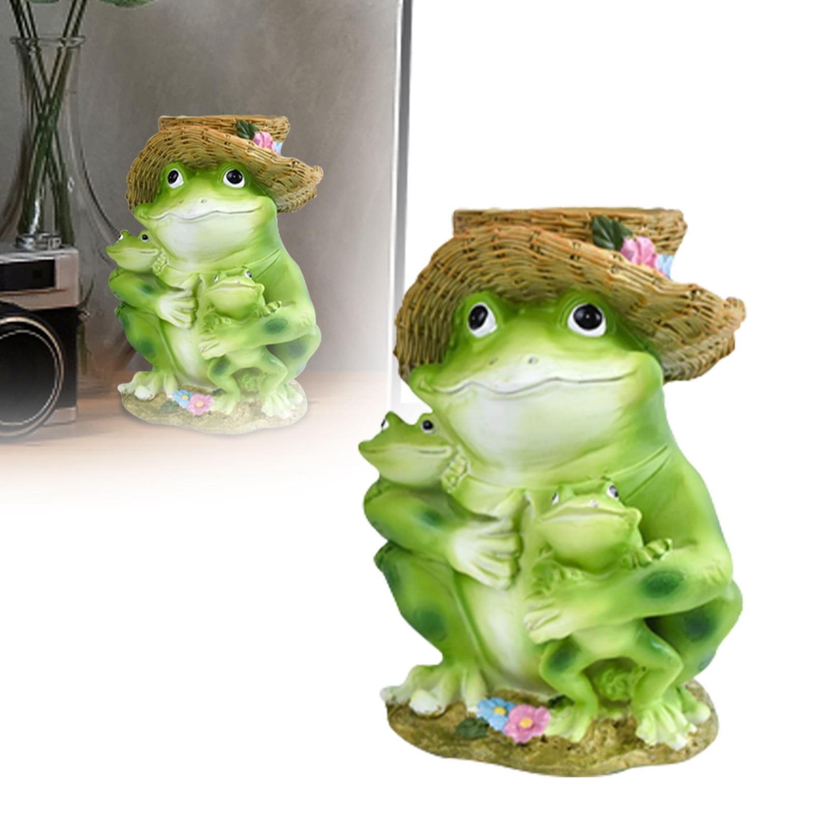 Miniature Frog Figurines Statue, Funny Frog Desktop Ornament, Adorable ...