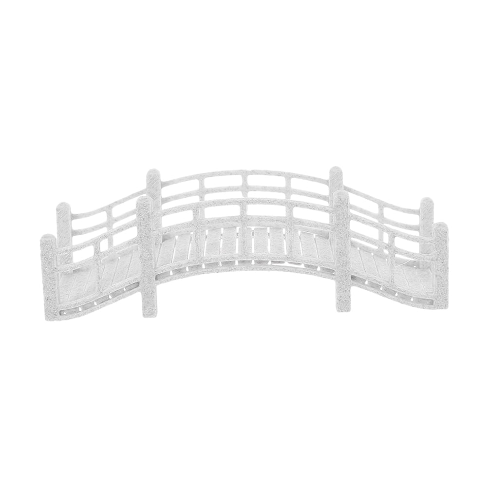 Grey Miniature Garden Arch Bridge for Decoration Made of PLA Vintage ...