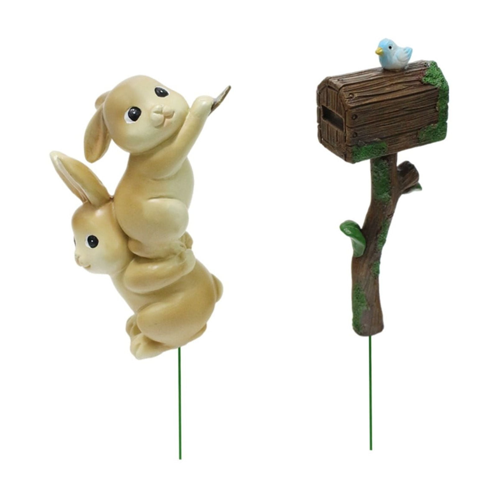 Miniature Garden Statues Flower Pot Decoration,Decoration 2 Pieces ...