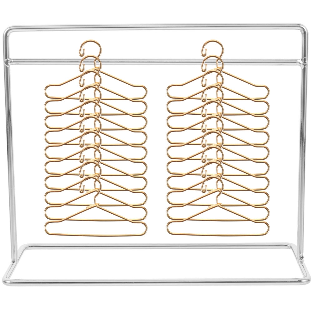 Miniature Garment Rack & 20 Hangers for Dollhouse Decor - Walmart.com