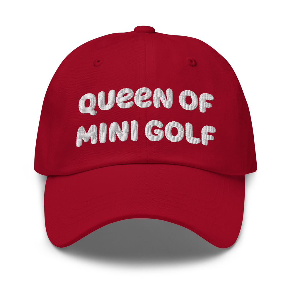 Miniature Golfer Women Girls Embroidered Dad Hat, Queen of Mini Golf ...