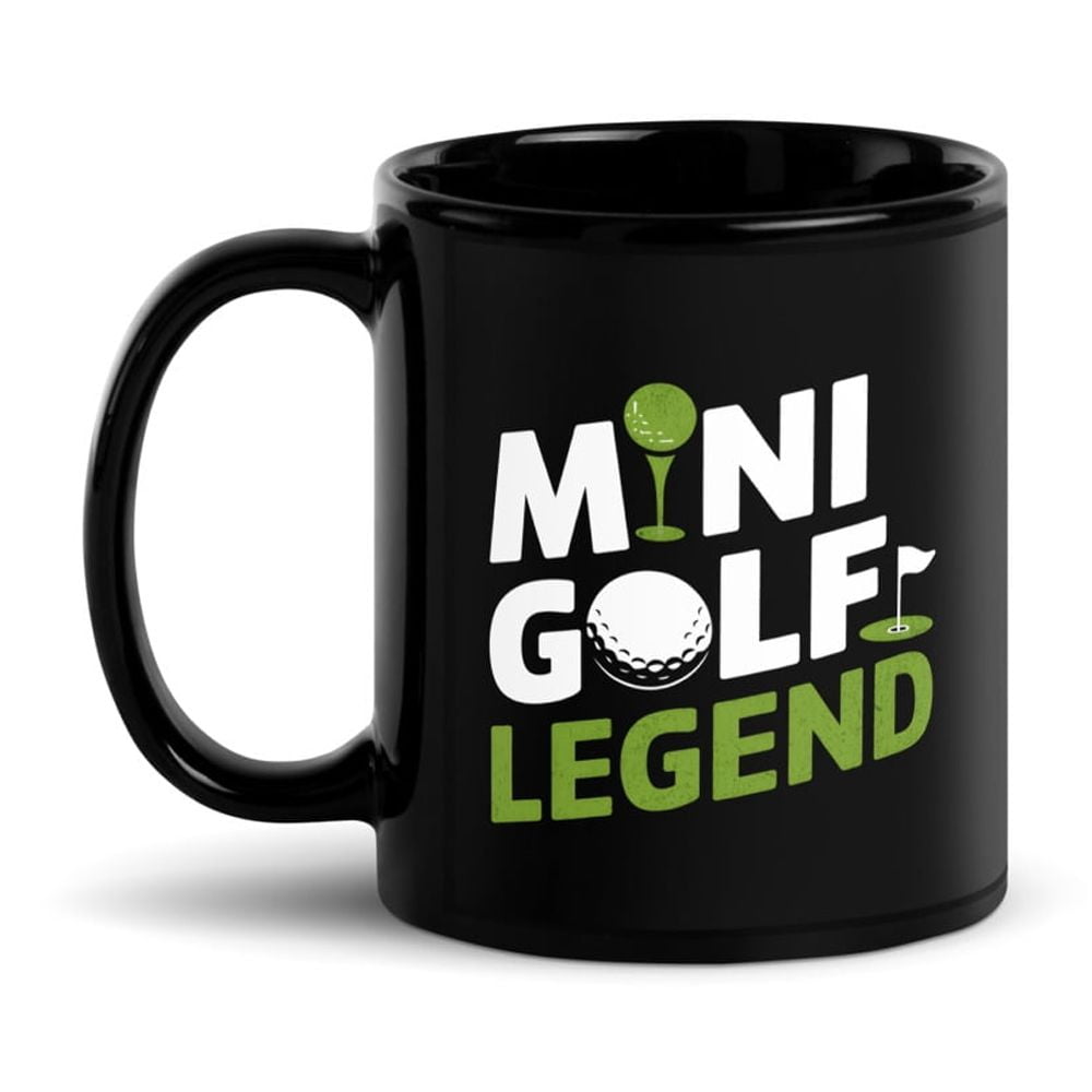 Miniature Golfing Black Glossy Mug, Mini Golf Legend for Miniature ...