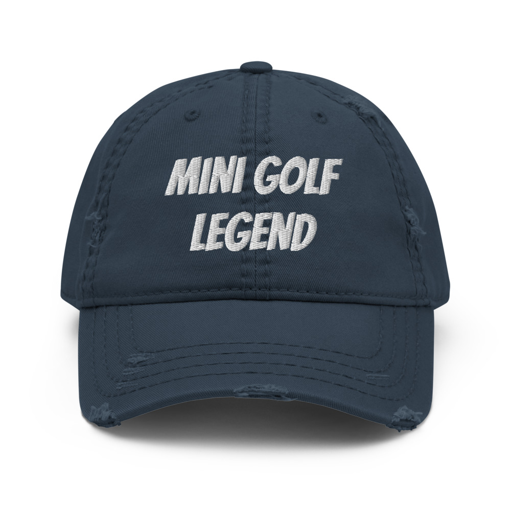 Miniature Golfing Embroidered Distressed Dad Hat, Mini Golf Legend for ...