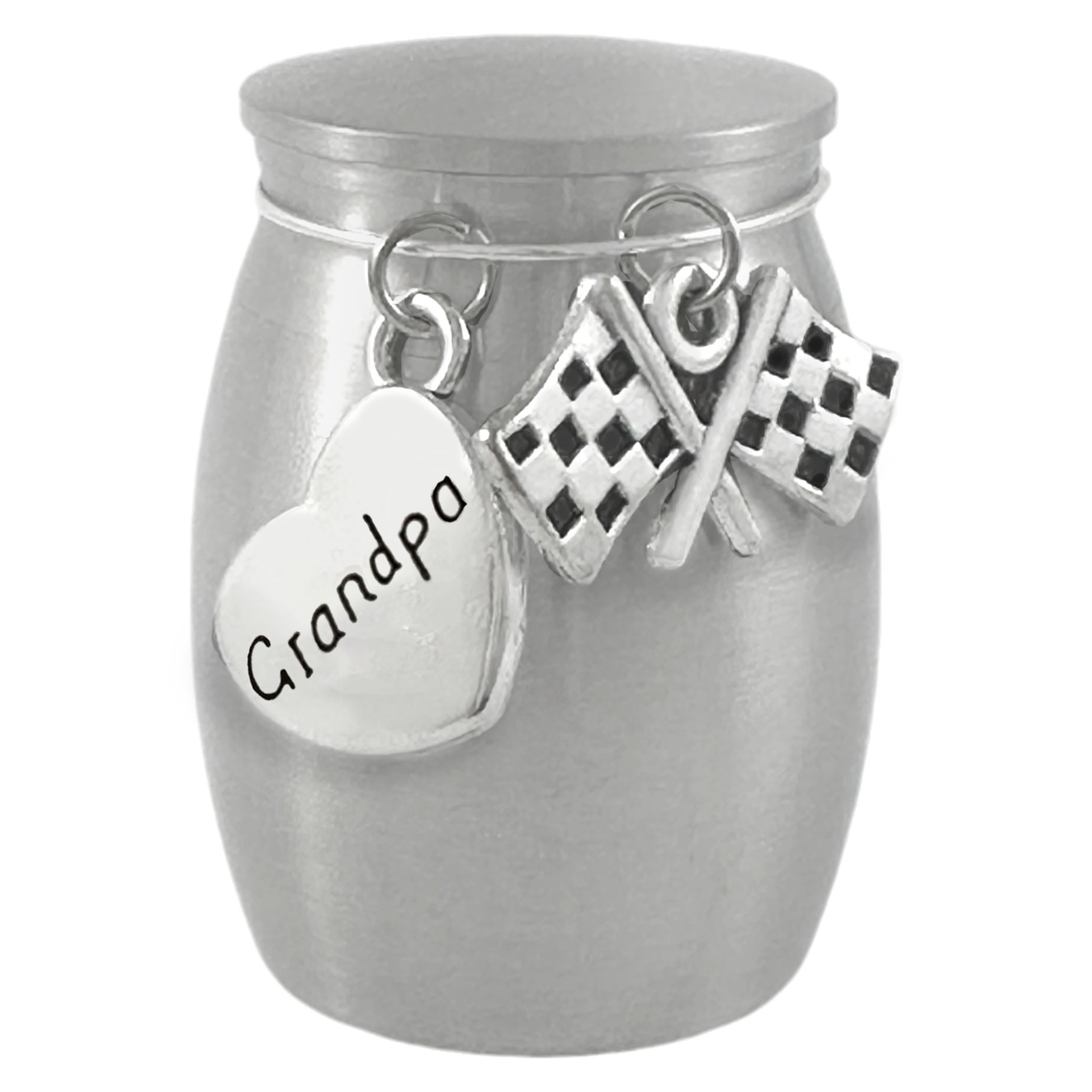 Miniature Grandpa Checkered Flag Race Car Urn Cremation Ashes Holder ...