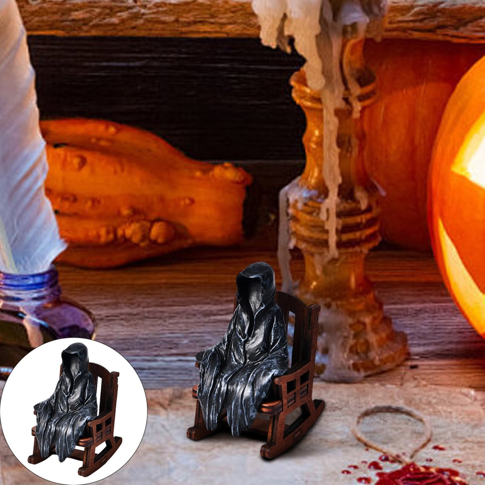 Miniature Grim Reaper Figurine - Gothic Halloween Decor, Whimsical ...