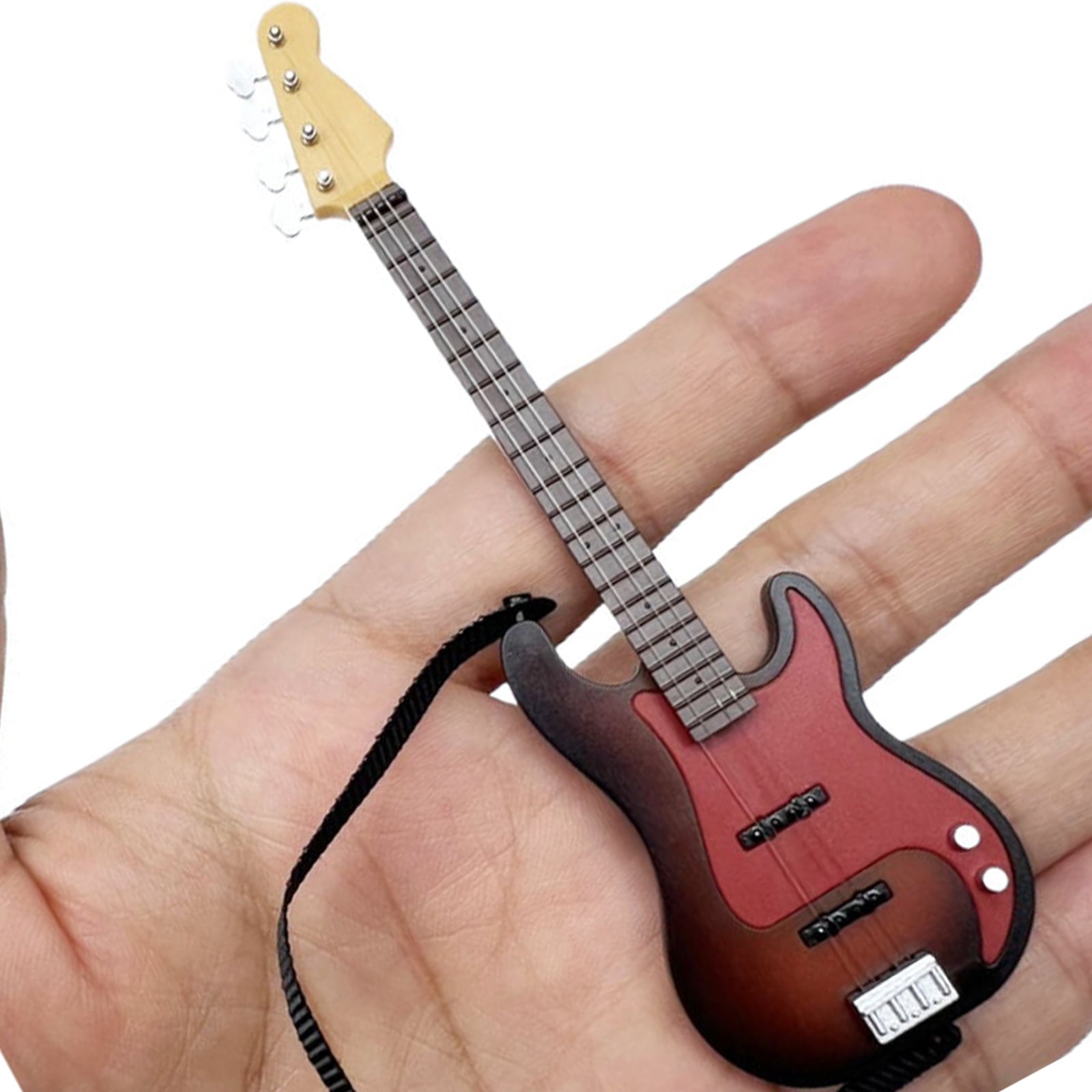 Miniature Guitar for 1/12 Dollhouses Plastic Guitar Model Figurine ...