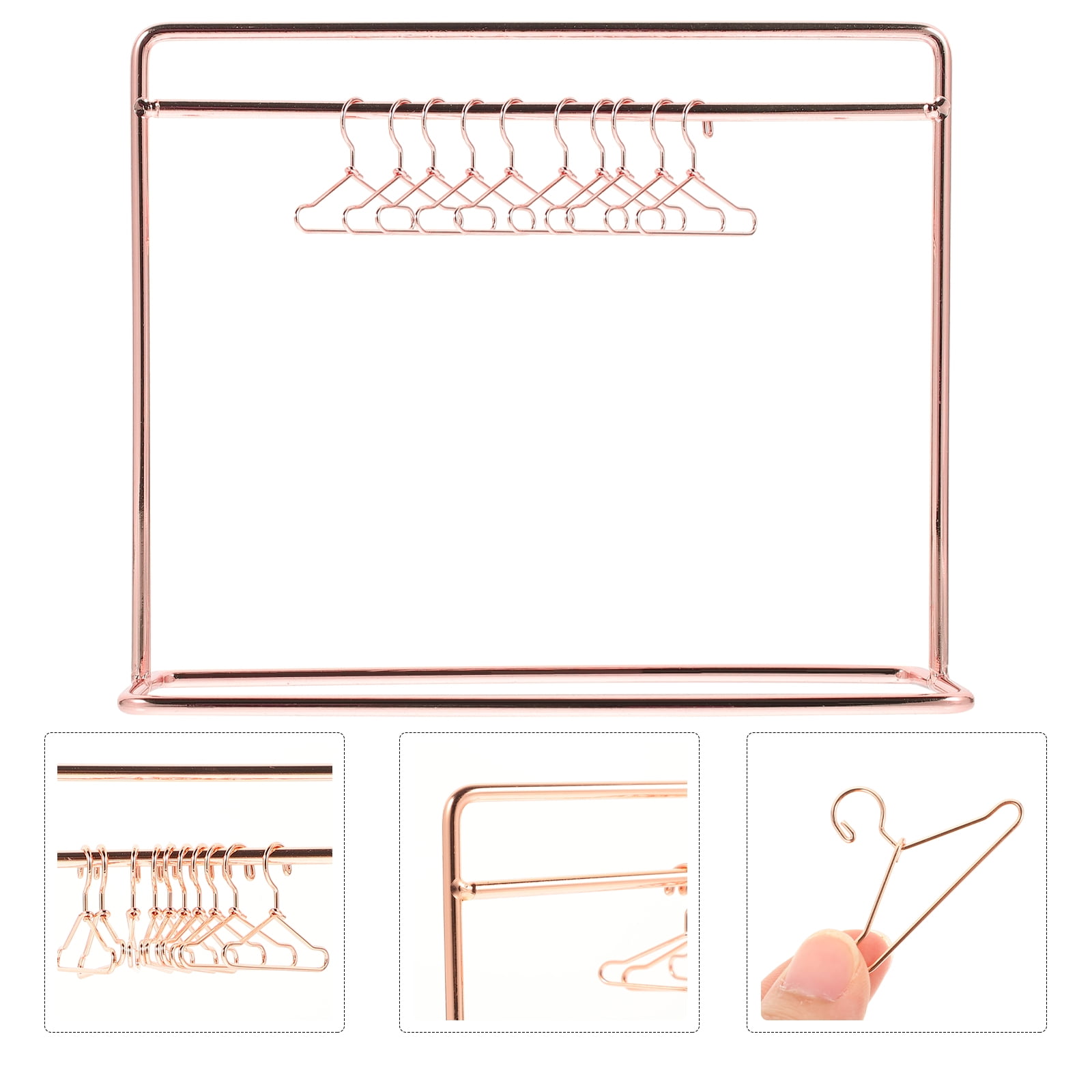 Miniature Hanger,1 Set Doll Apparel Hanger Miniature Cloth Rack Doll ...