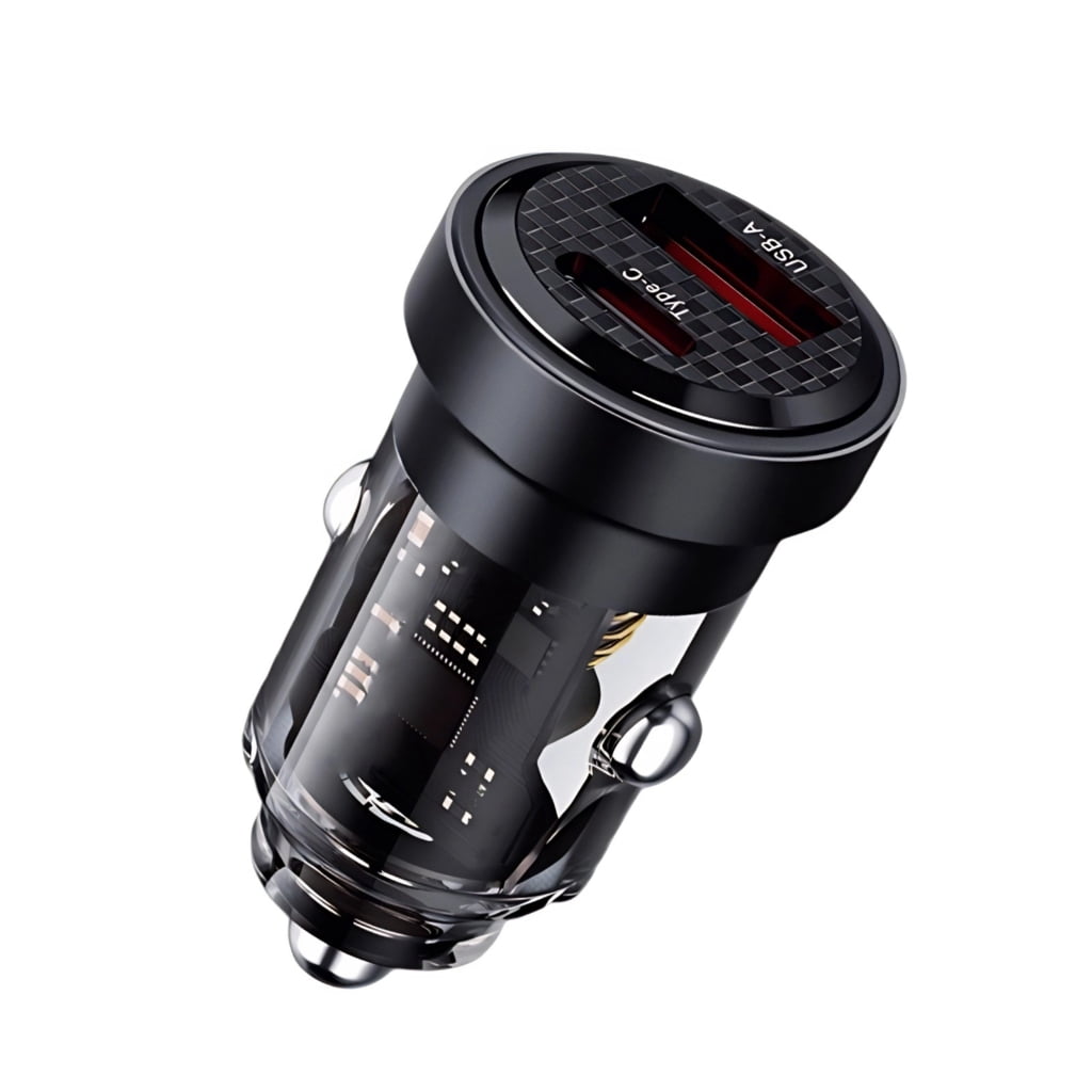 Miniature High Speeded Car Charger with Transparent Design PD3.0 Double ...