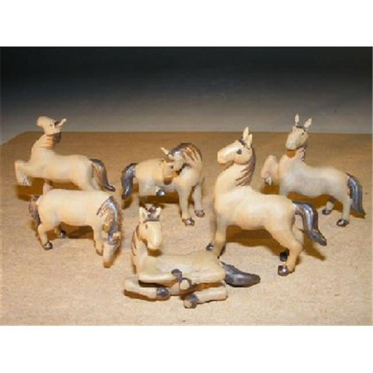Miniature Horse Figurine Set - Extra Fine Detail - 6 Piece - Walmart.com