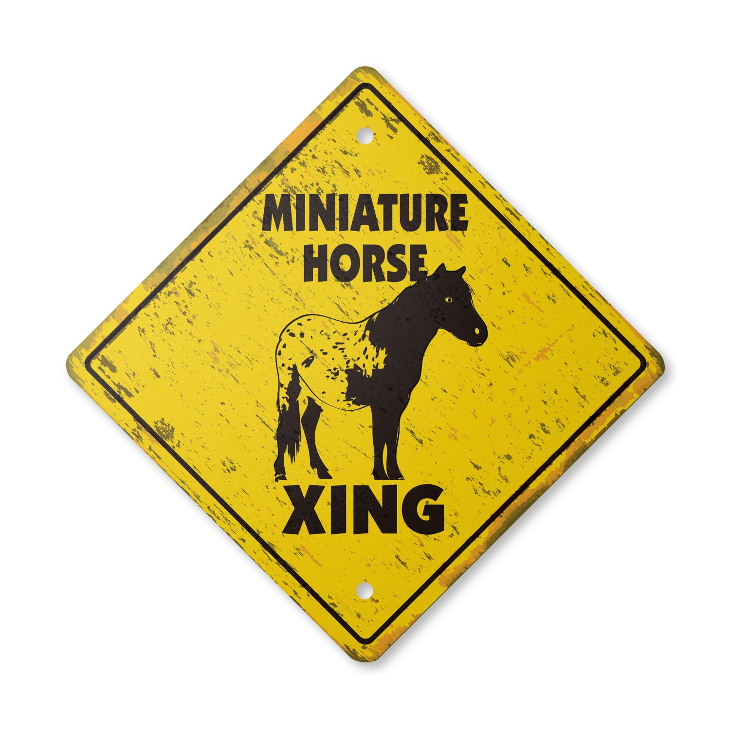 Miniature Horse Vintage Crossing Sign Zone Xing | Indoor/Outdoor ...