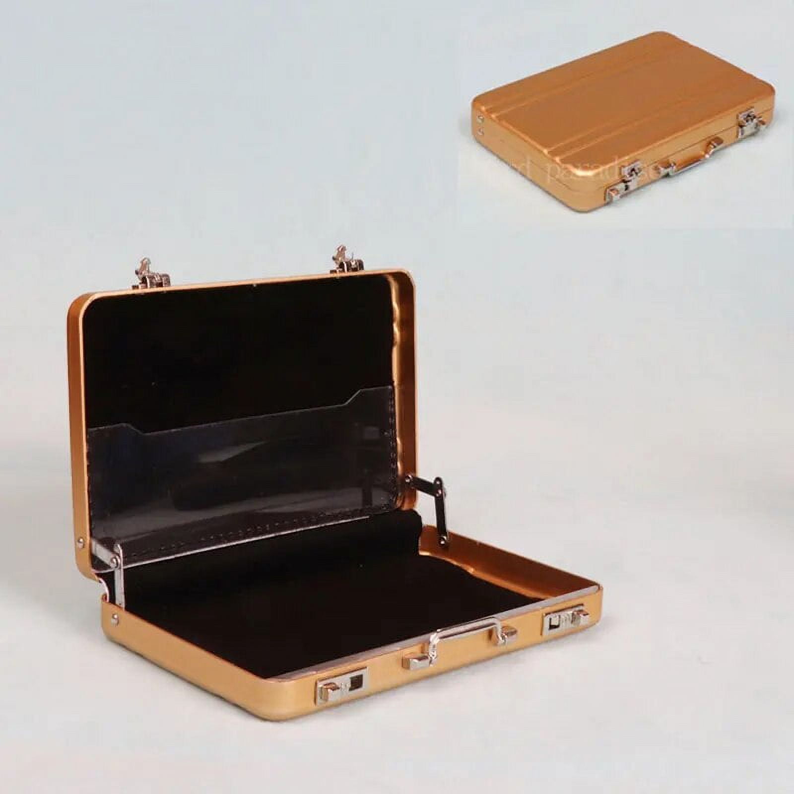 Miniature Items 1/6 Simulation Mini Golden Brick Bullion Cash Money Box ...