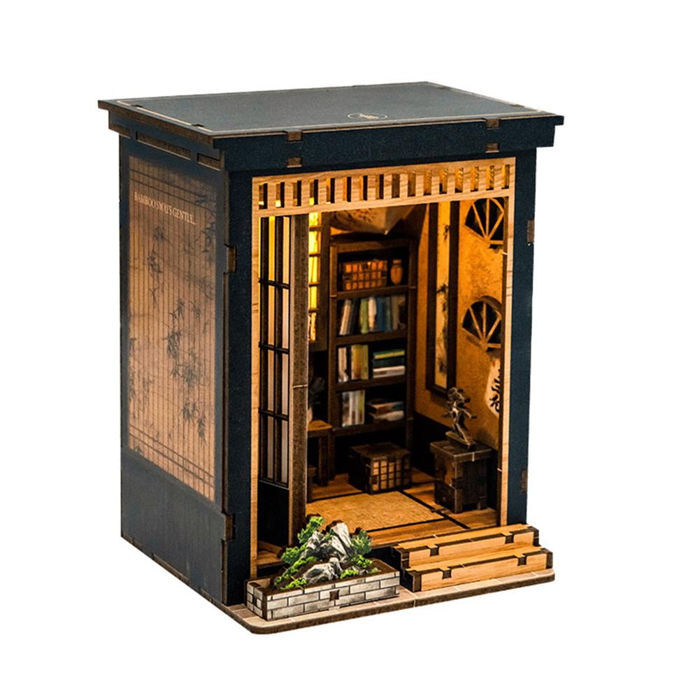 Miniature Japanese Tea House, Handcrafted Wooden house Kit with LED ...