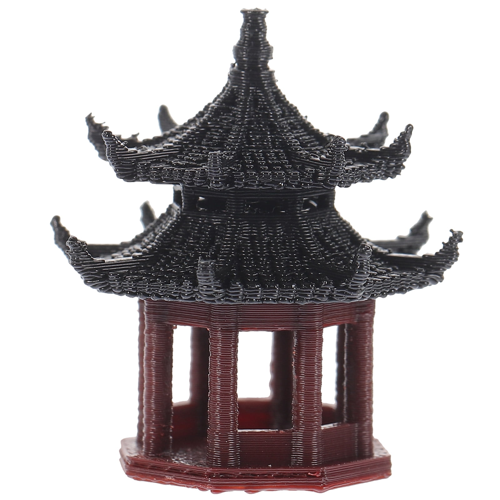 OUNONA Exquisite Black Plastic Pavilion Statue for Decor Lightweight ...