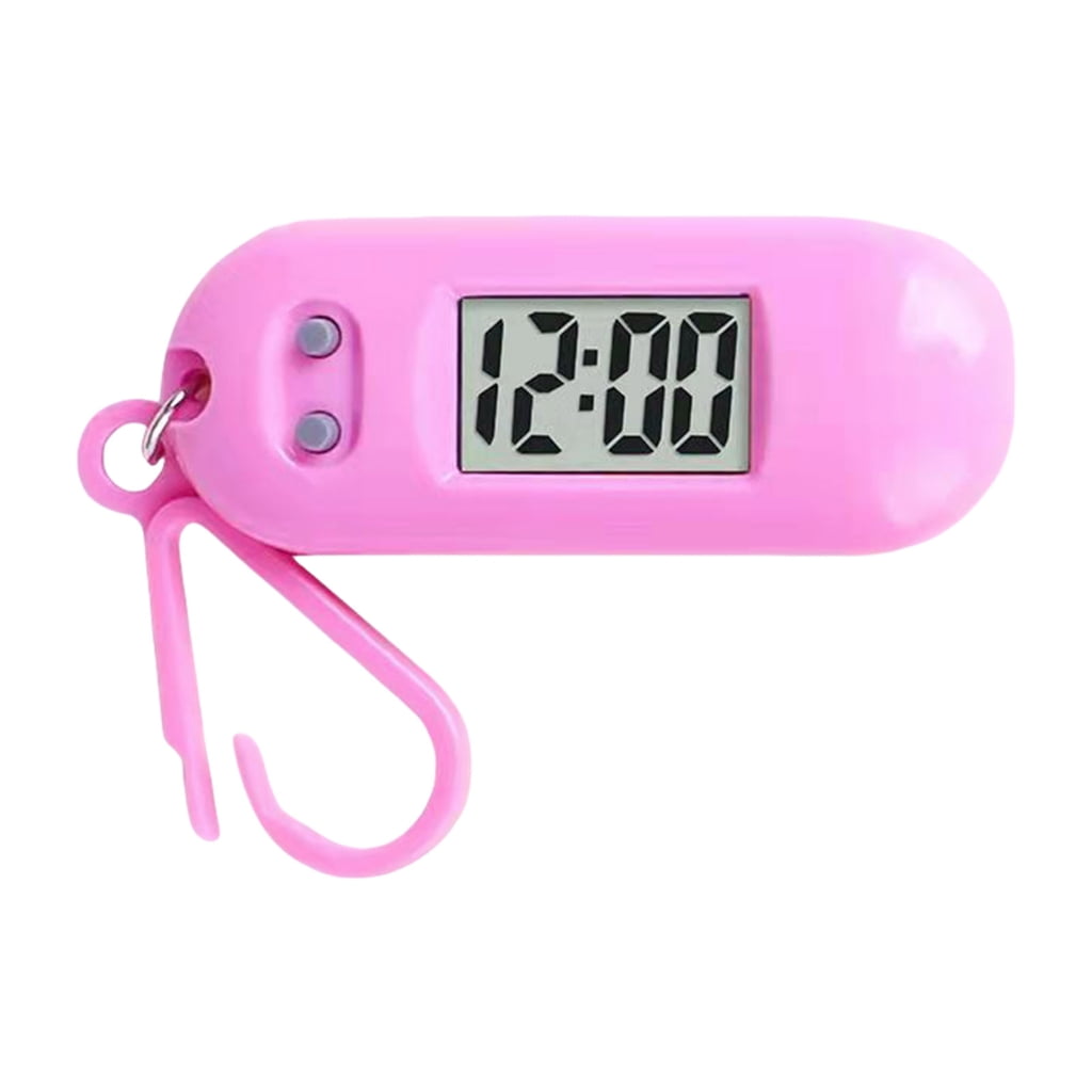 Miniature LED Digital Keychain Pocket Watch Easy Read Clock for ...