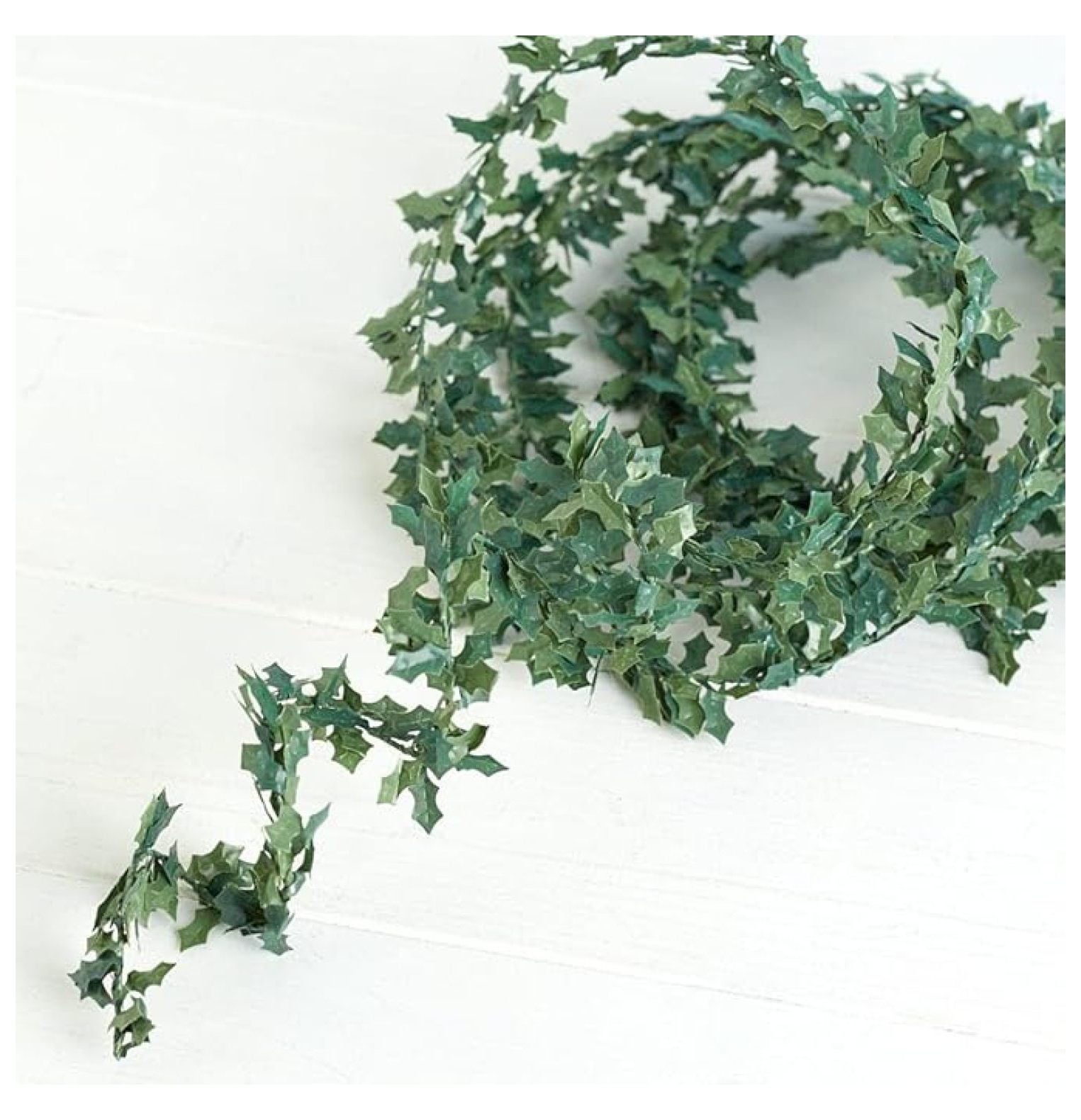 Miniature Leaf Holly by - 3 Mini Holly Greenery Roping - 10 feet Long ...