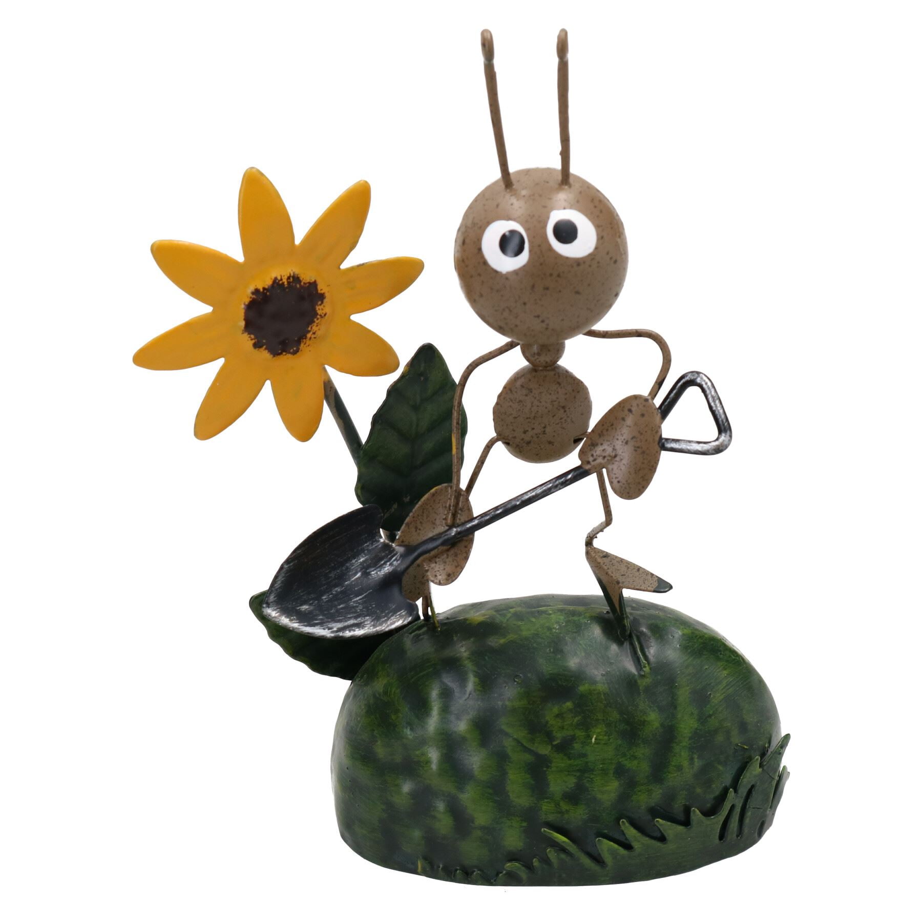 Miniature Life Metal Ant Digging Garden Home Gift Sculpture Ornament ...