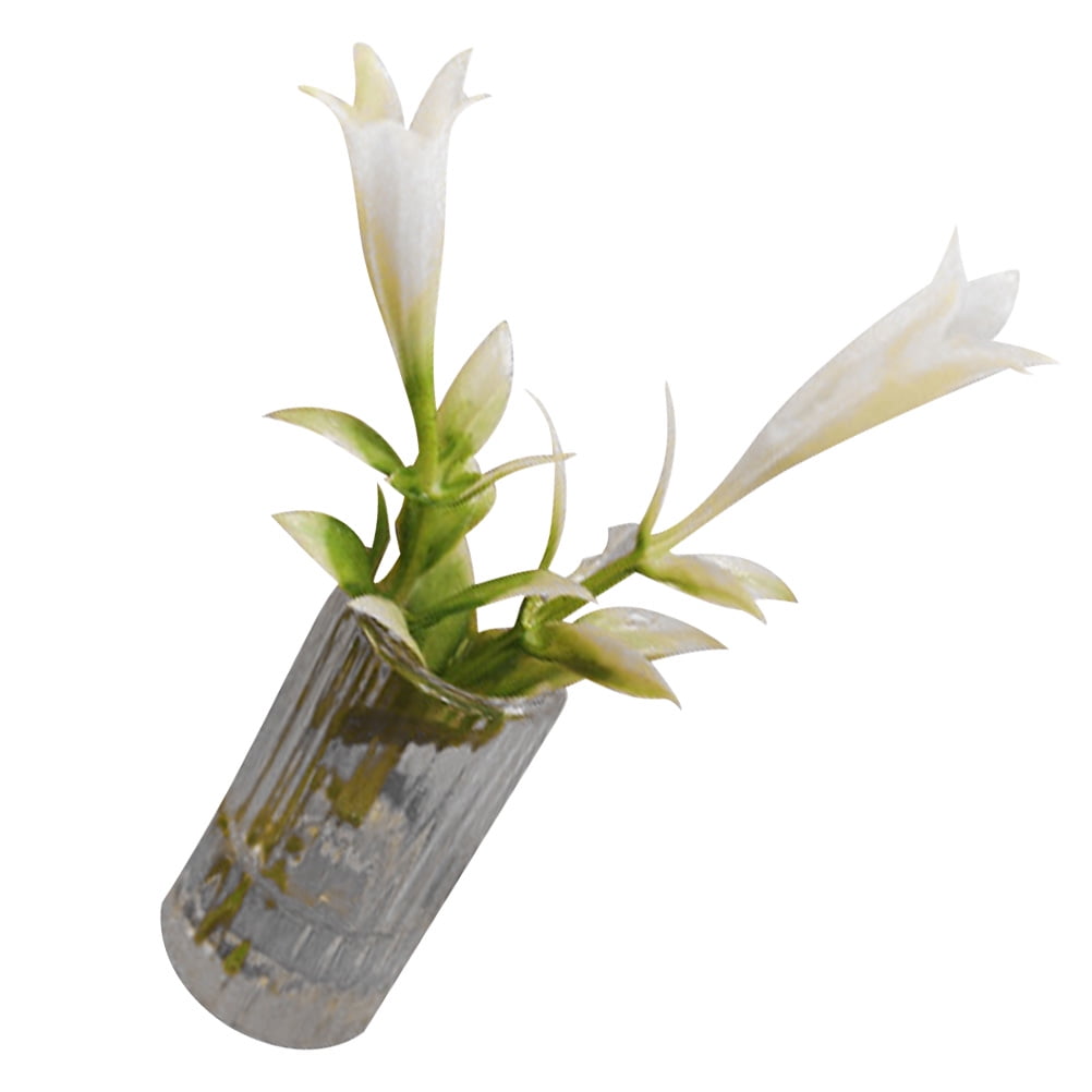 HEATSHAKING Artificial Lily Real Touch Flower Miniature Potted Flower ...