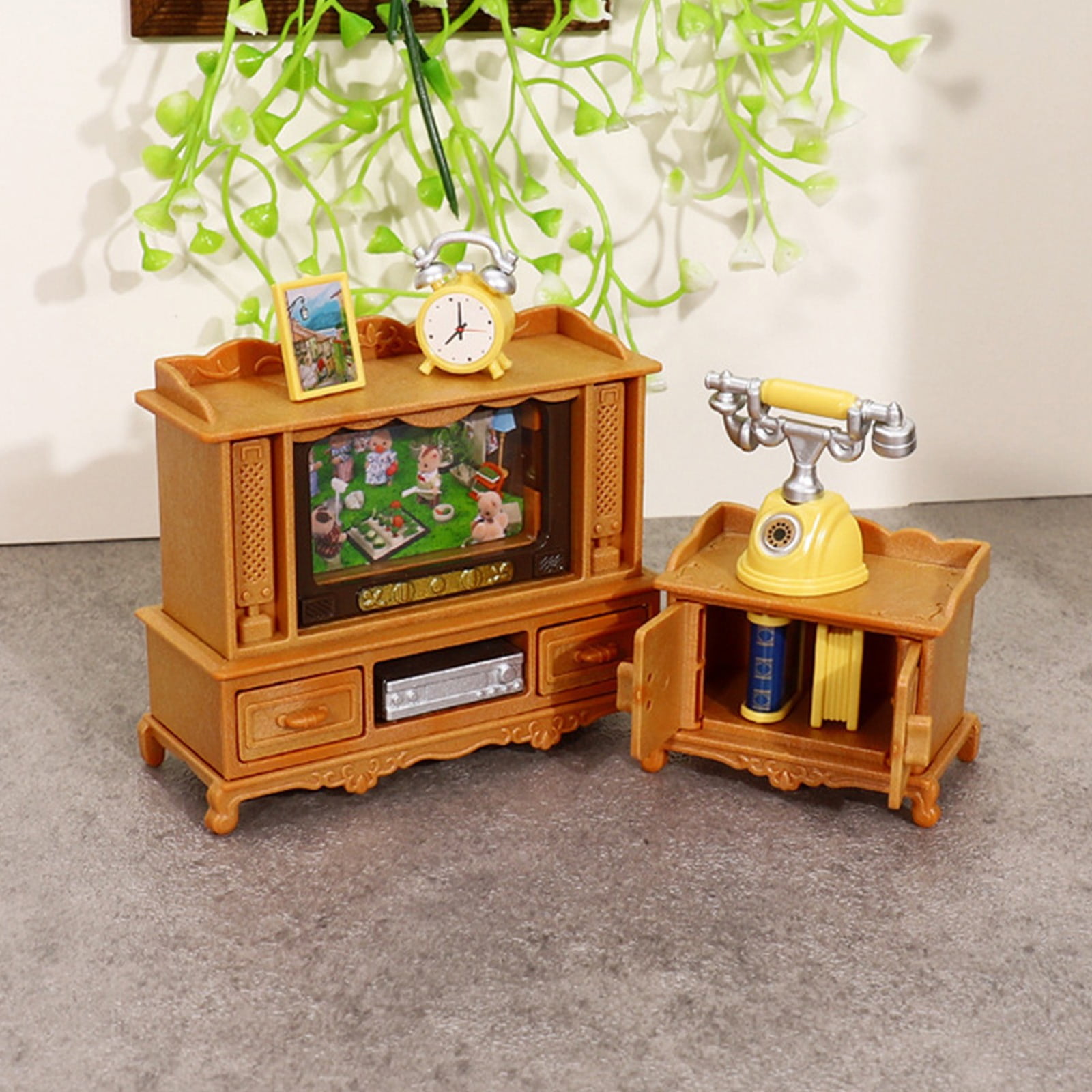 Miniature Living Room Decor Set | 9-Piece Pretend Play Accessories ...