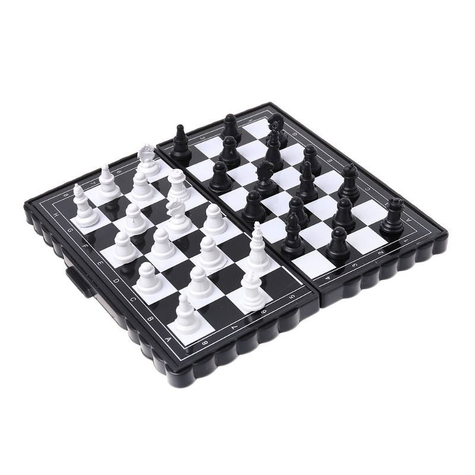 Miniature Magnetic Foldable Chess Puzzle Board Game Interior Pocket ...