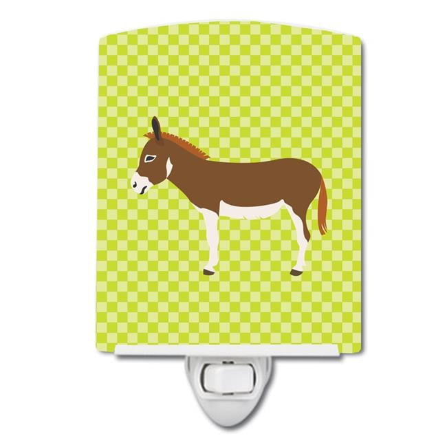 Miniature Mediterranian Donkey Green Ceramic Night Light - Walmart.com