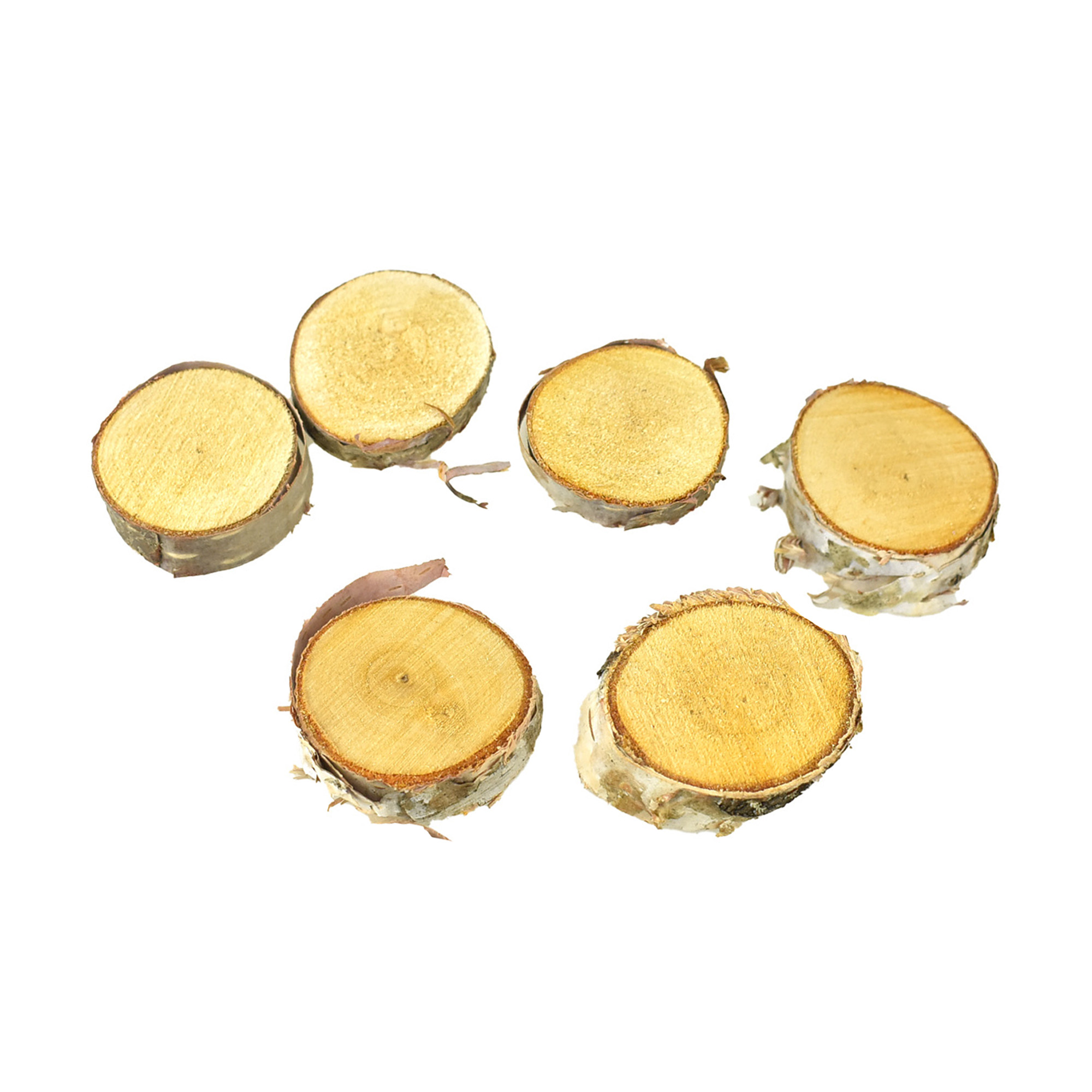 Miniature Natural Birch Wood Rounds, Assorted Sizes, 6-Piece - Walmart.com