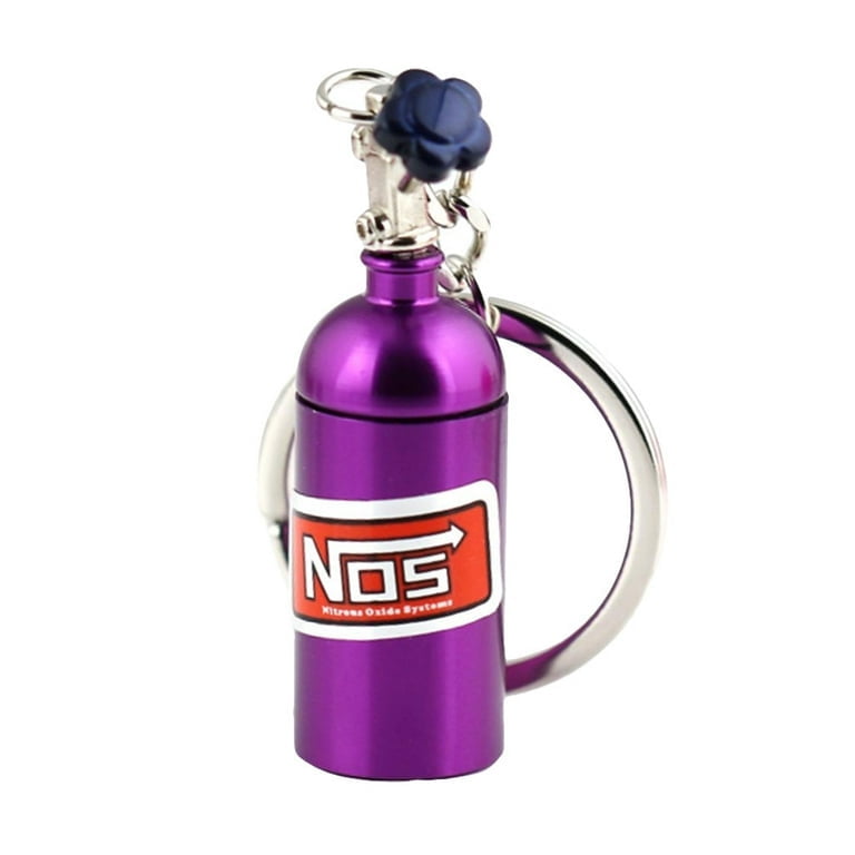 Miniature Nitrous Oxide Bottle Keychain - Car Parts NOS Bottle Keyring ...