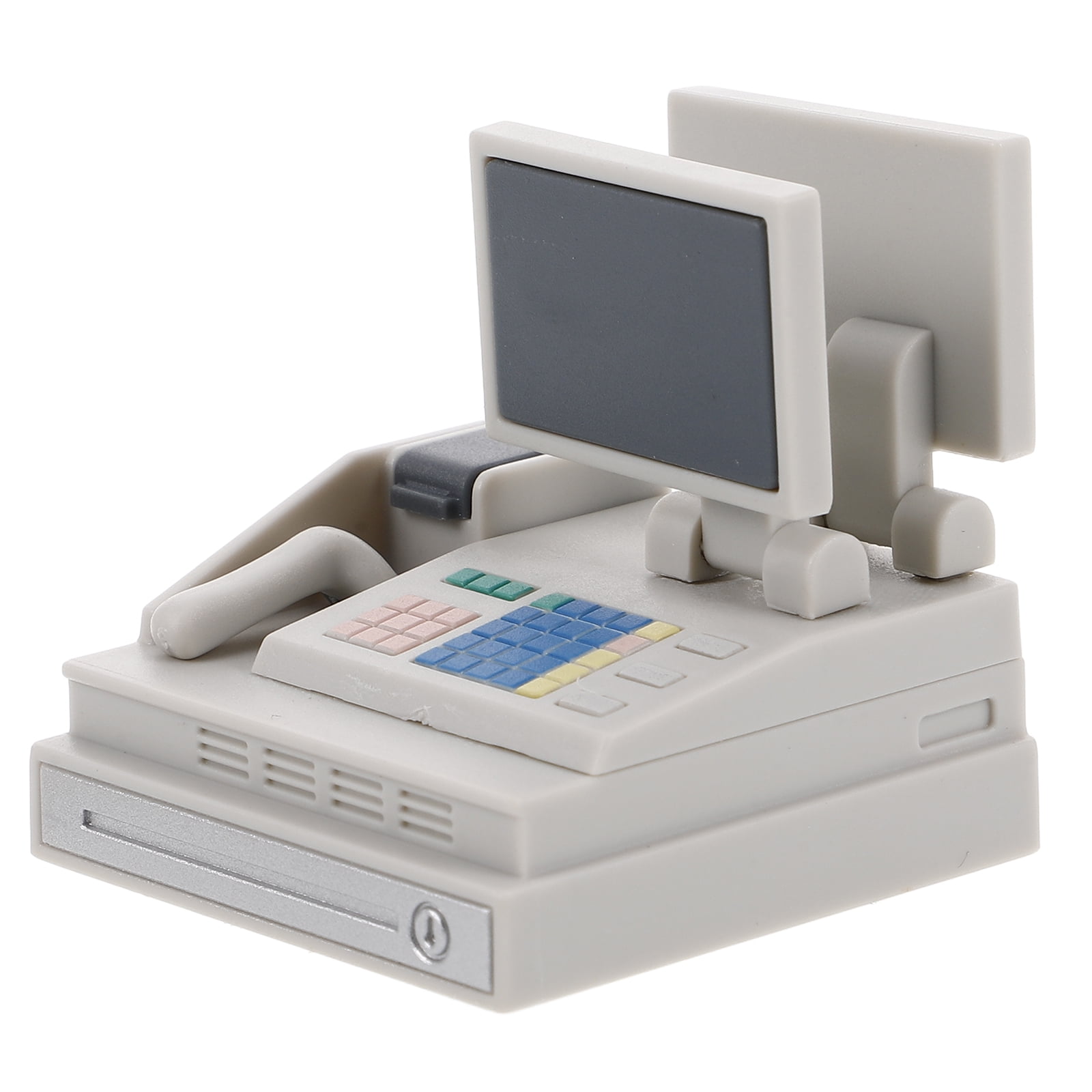 Miniature POS Machine Dollhouse Supermarket Pretend Play Cash Register ...