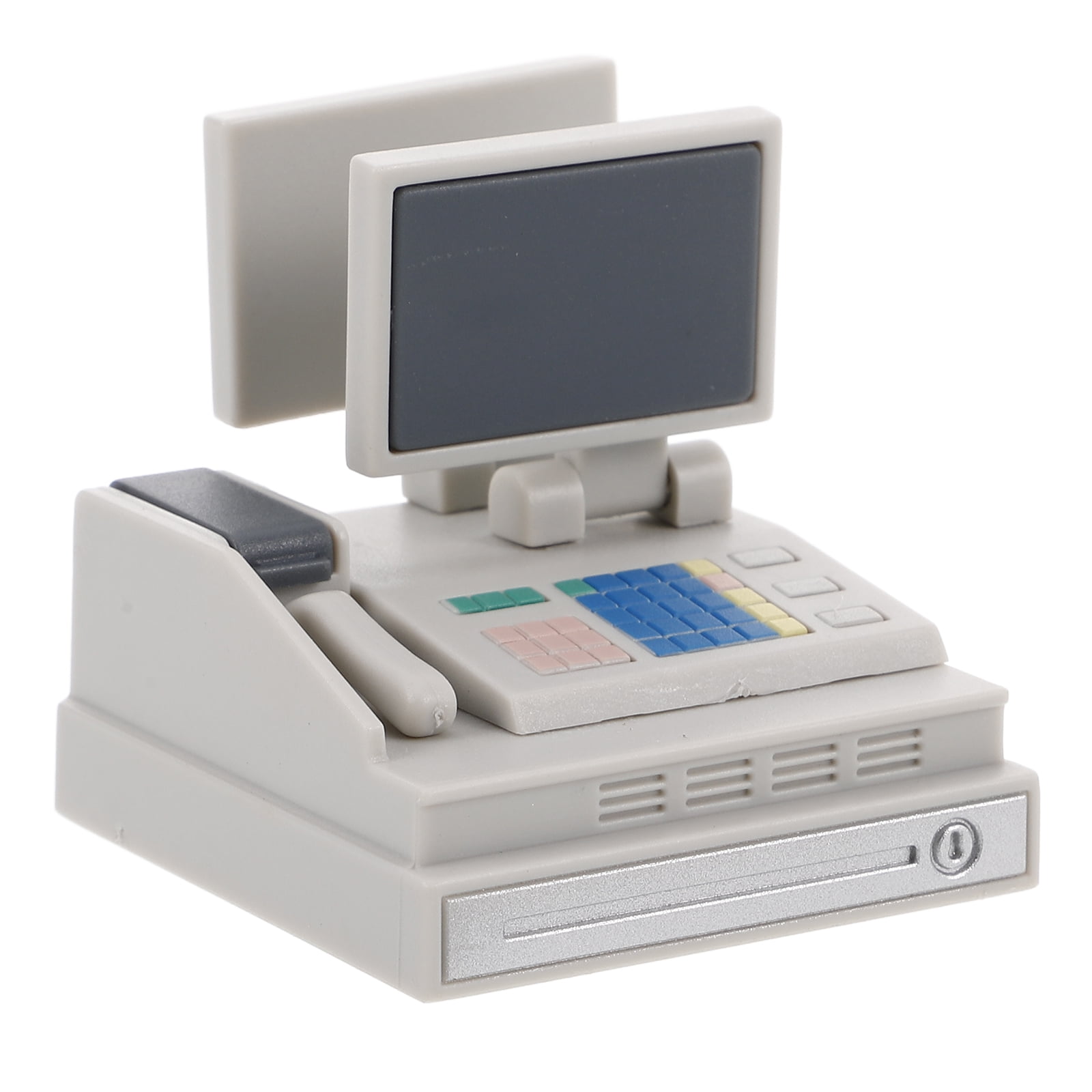 Miniature POS Machine Dollhouse Supermarket Pretend Play Cash Register ...