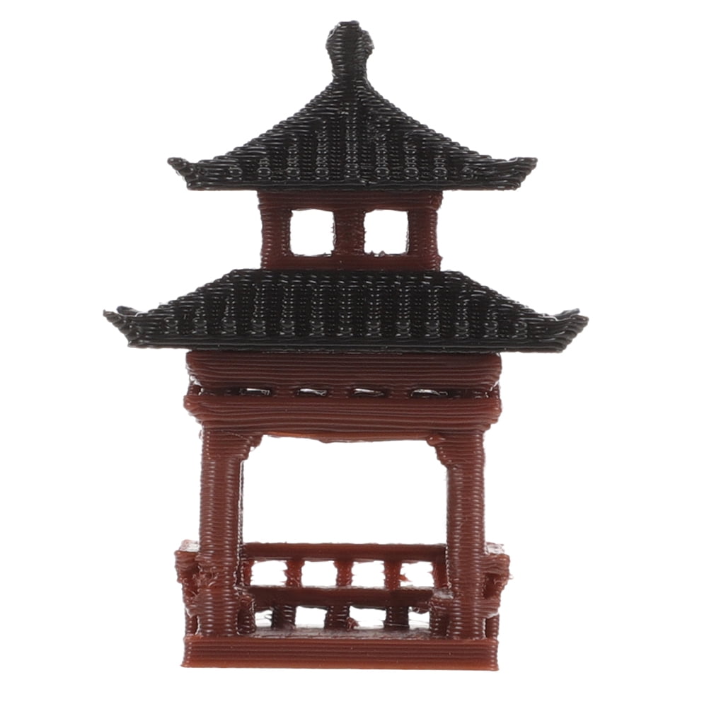 Miniature Pagoda Figurines Chinese Garden Statues Tiny Pavilion Model ...