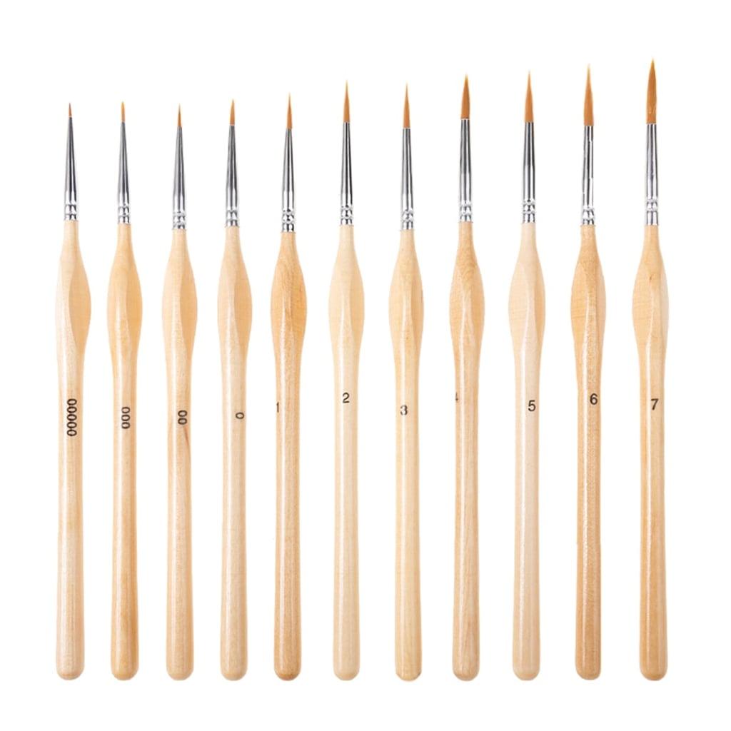 Miniature Paint Brushes Set 11Pcs Detail Paint Brush for Acrylic ...