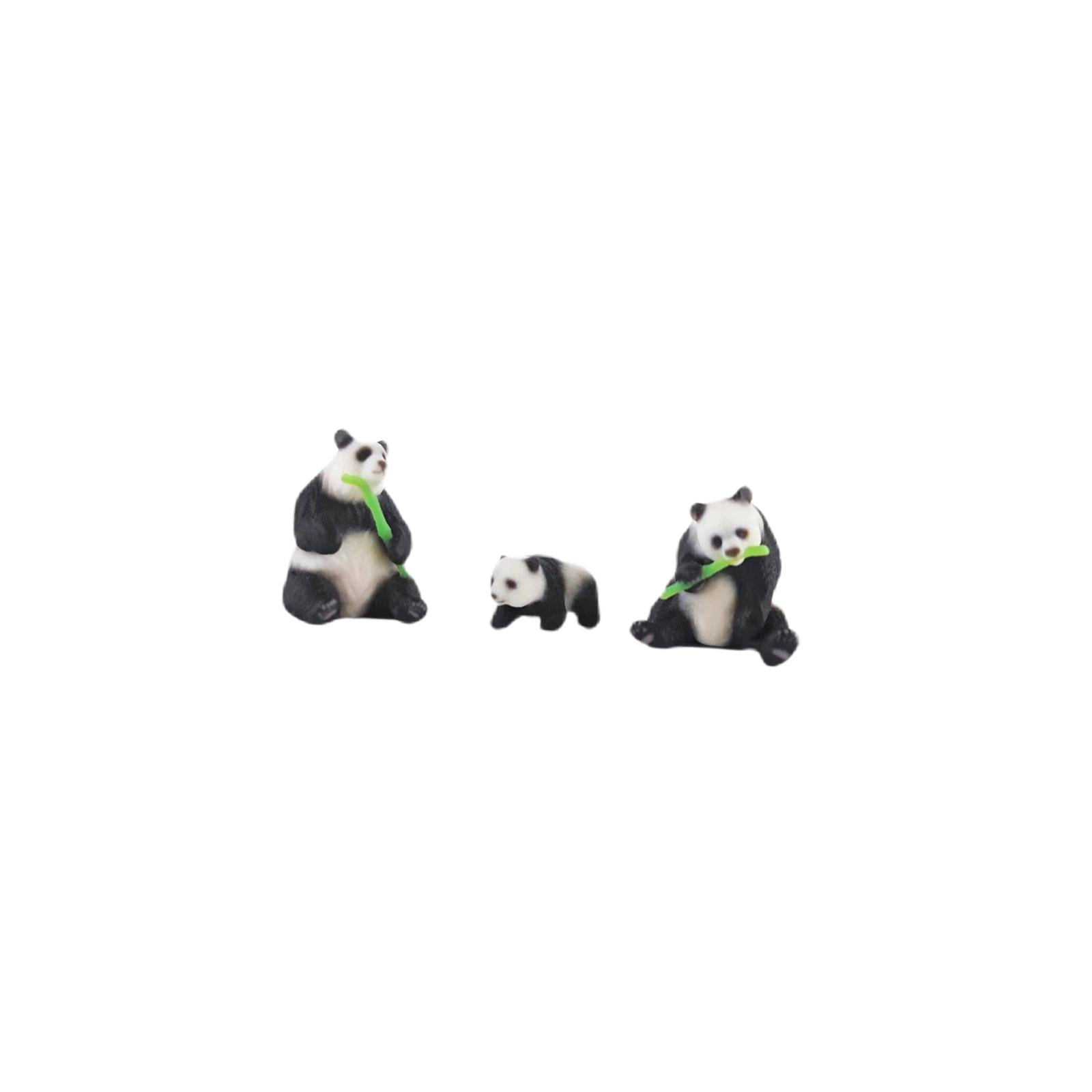Miniature Panda Figures Cake Toppers 1/87 DIY Crafts Photography Props ...