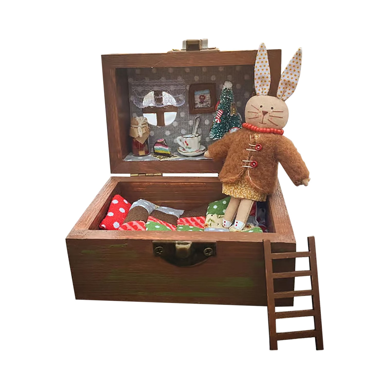 Miniature Pet Bedroom Dollhouse Set Desktop Ornament Healing Decorative ...