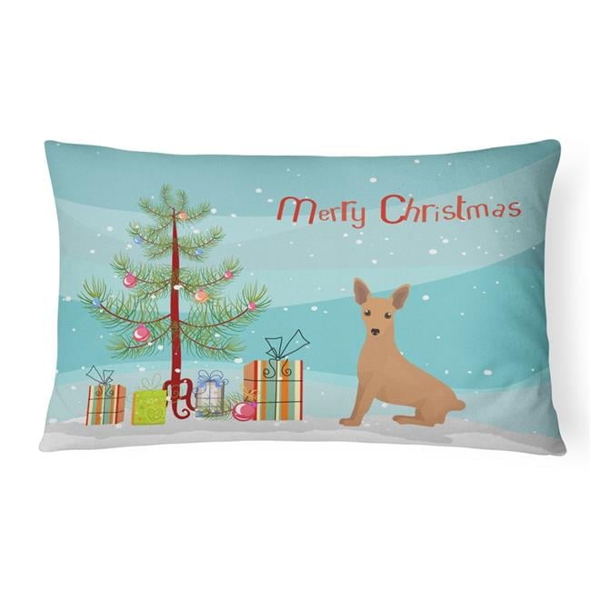 Miniature Pinscher Christmas Tree Canvas Fabric Decorative Pillow ...