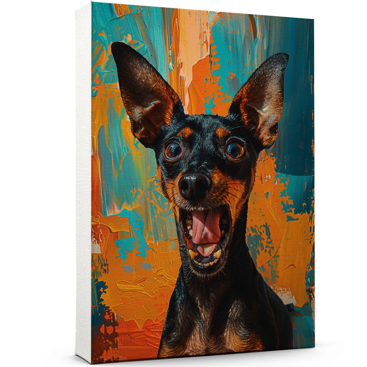 Miniature Pinscher Dog Art Print Poster - Miniature Pinscher Dog Canvas ...