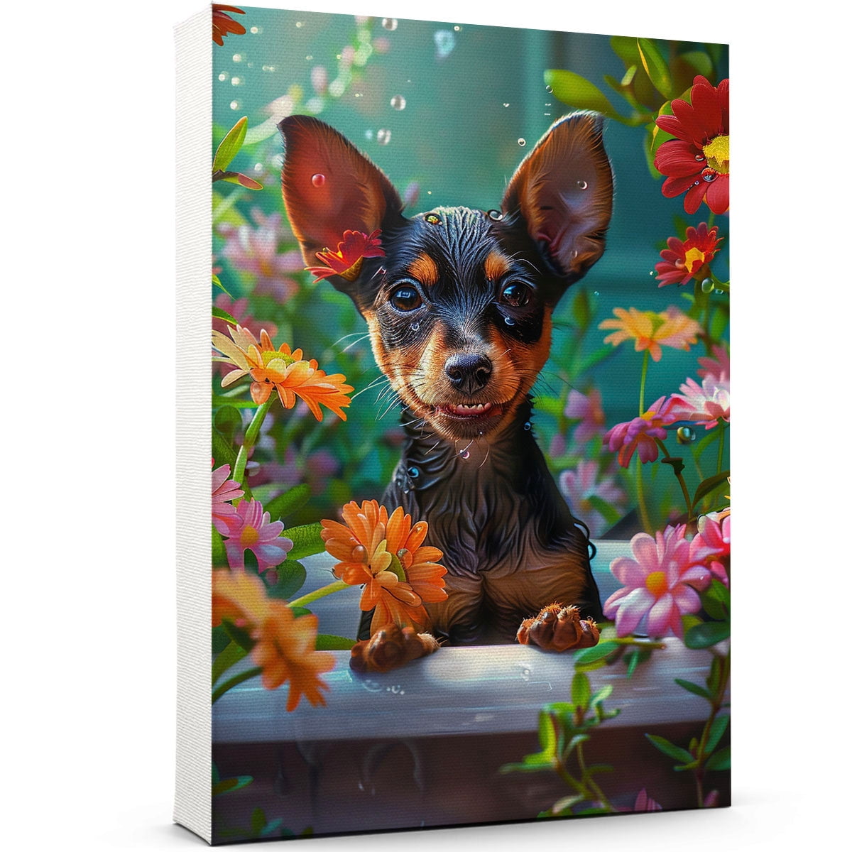 Miniature Pinscher Dog Bathroom Decor - Funny Bathroom Decor Wall Art ...
