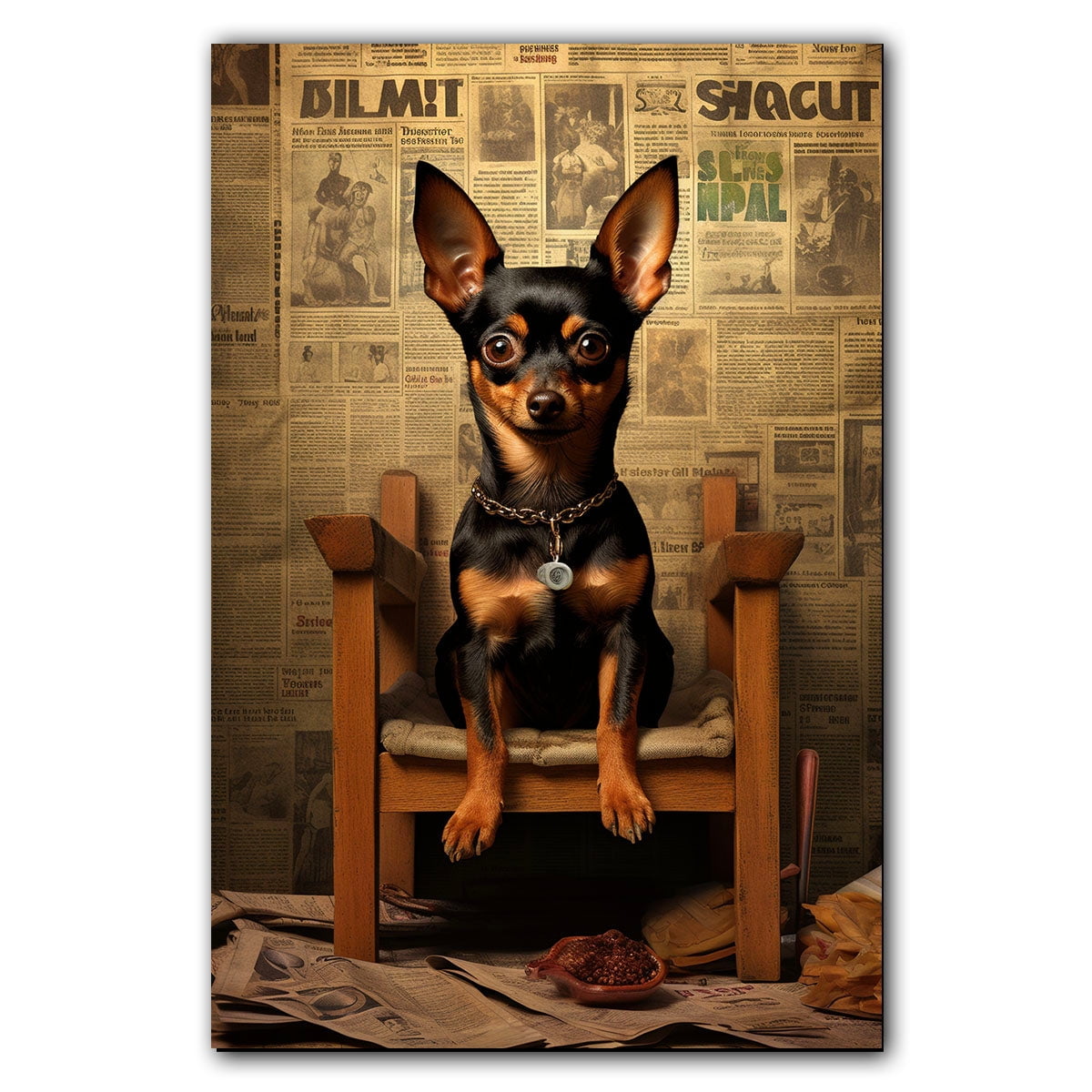 Miniature Pinscher Dog Bathroom Decor - Funny Bathroom Decor Wall Art ...