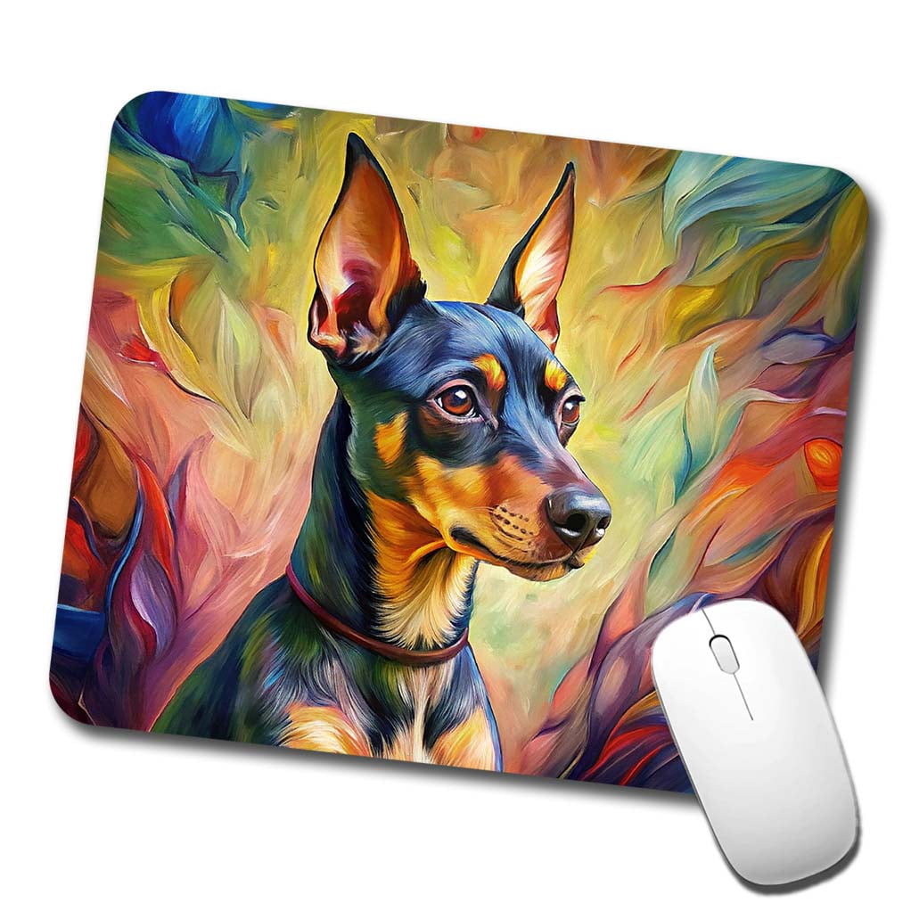 Miniature Pinscher Dog Expressionism Art Mouse Pad Low Profile Gaming ...