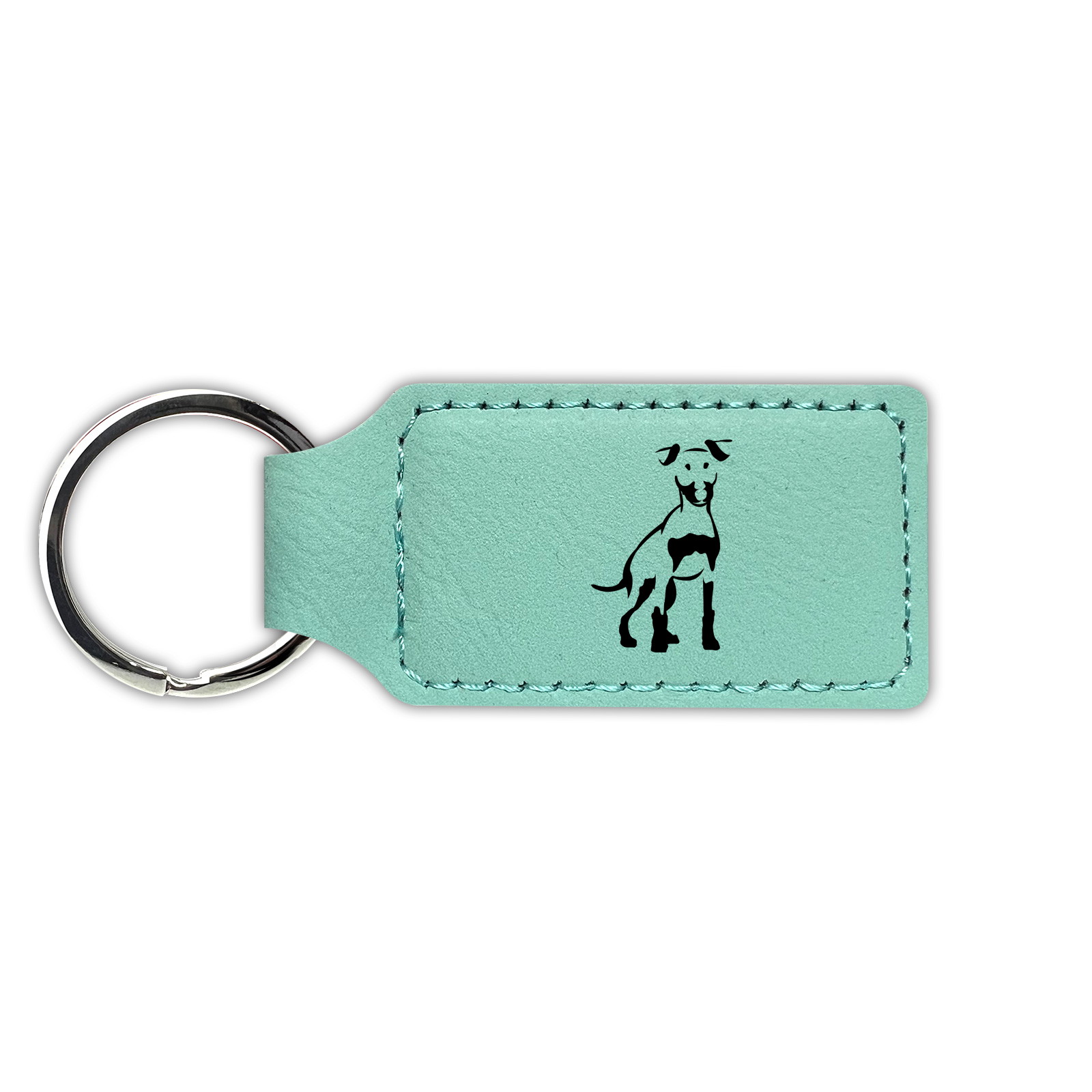 Miniature Pinscher Keychain Leatherette Rectangle - Laser Engraved ...