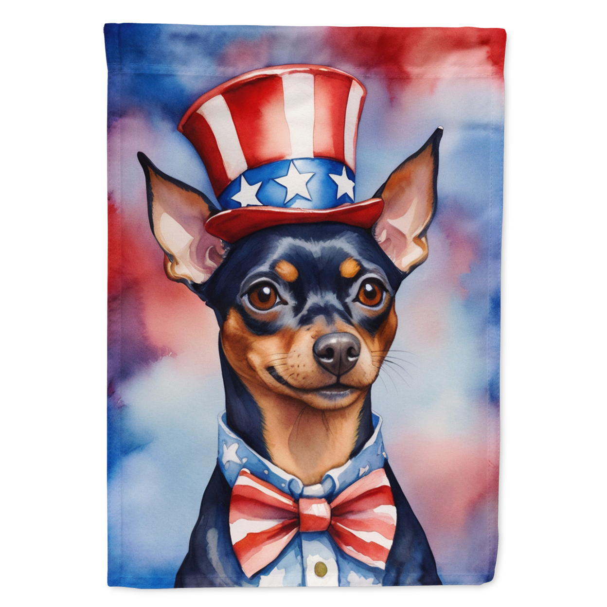 Miniature Pinscher Patriotic American House Flag 28 in x 40 in ...