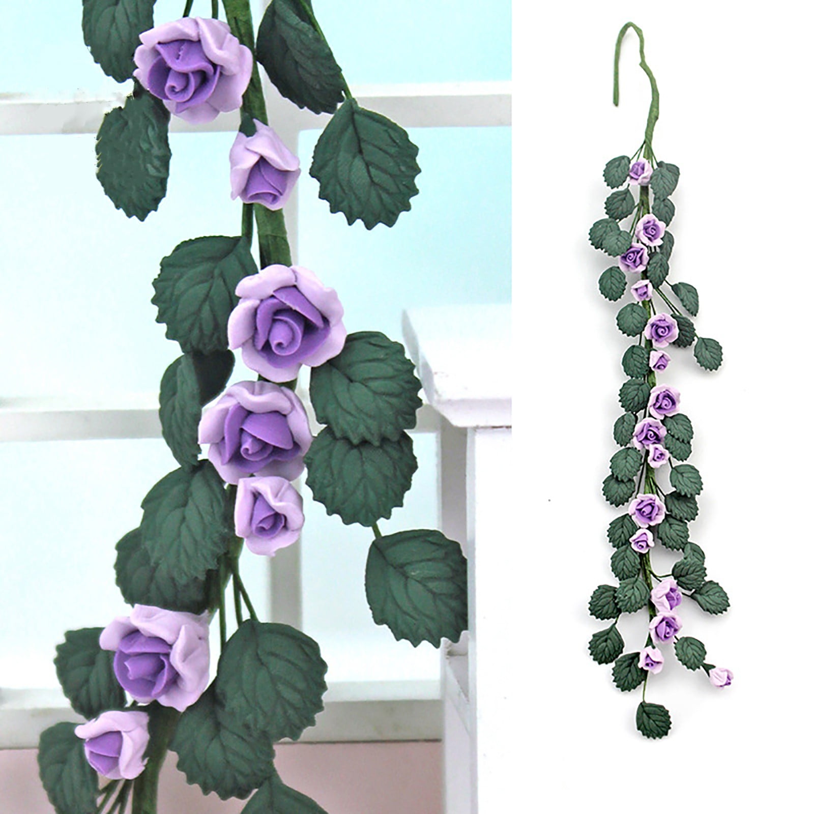 Miniature Plant Clay Rose Vine Purple, Newyear Goals: an Artificial ...