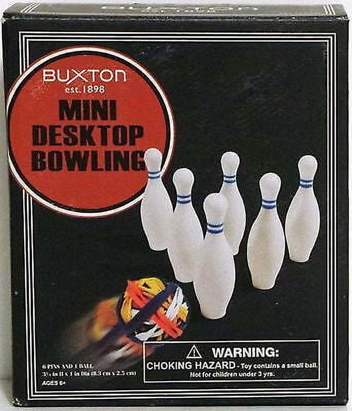 Miniature Plastic 6 Pin + Band Ball Bowling Tabletop Desk Game Stocking ...