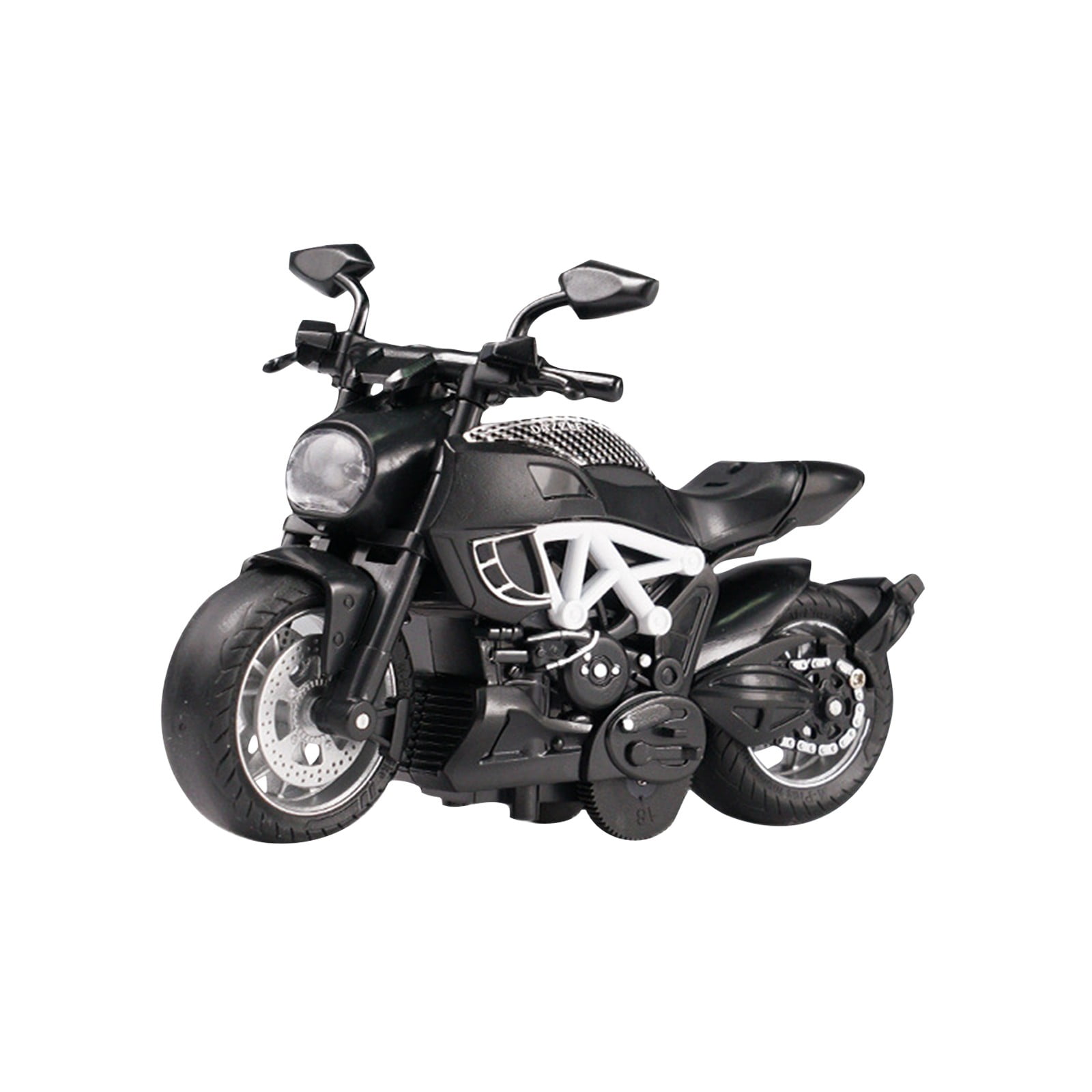 Miniature Plastic Motorcycle Model | Q Version Transformable Toy Helmet ...