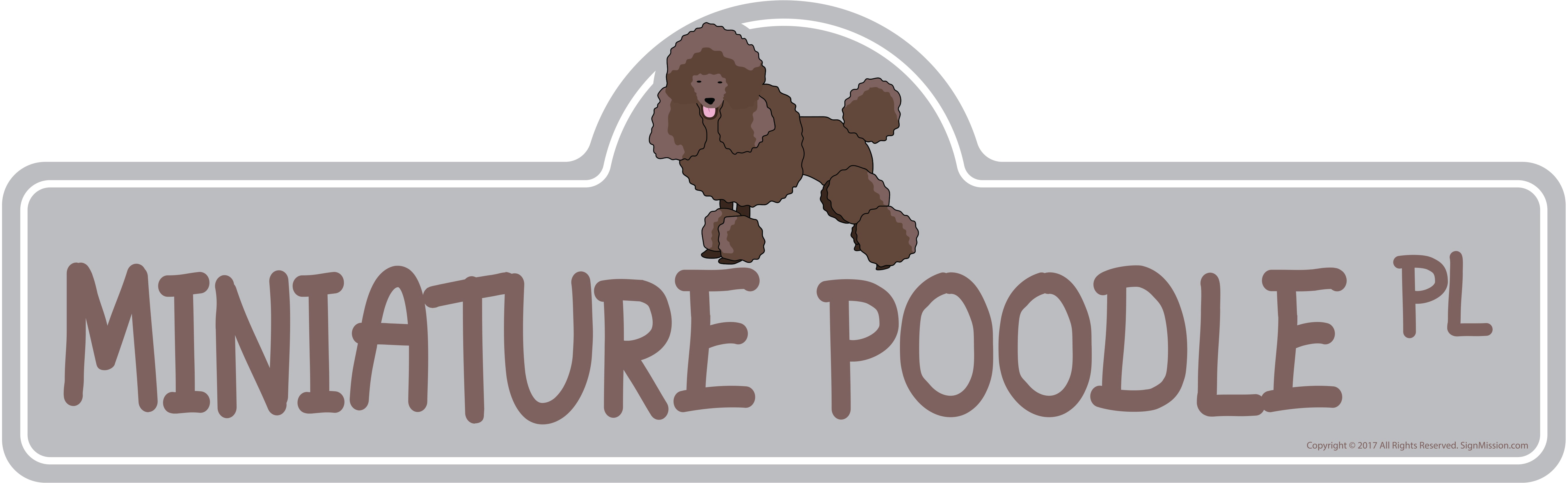 Miniature Poodle Street Sign | Indoor/Outdoor | Dog Lover Funny Home ...