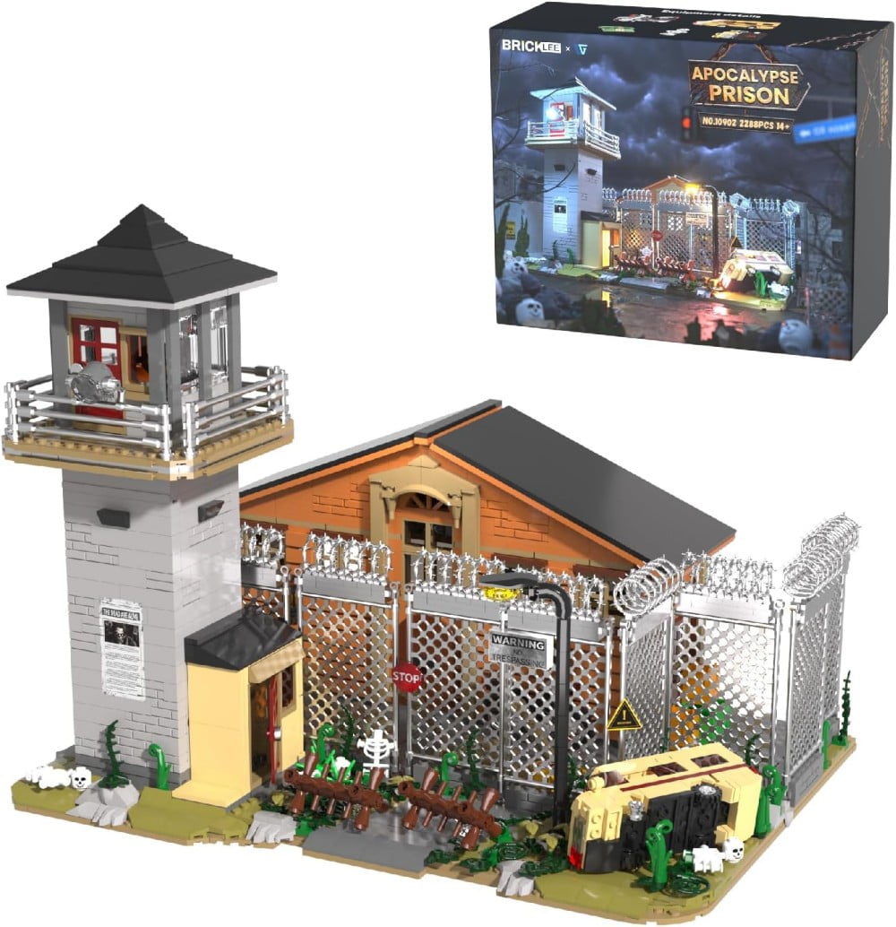 Miniature Post-apocalyptic Prison Building Model Kit - 2288 Pieces ...