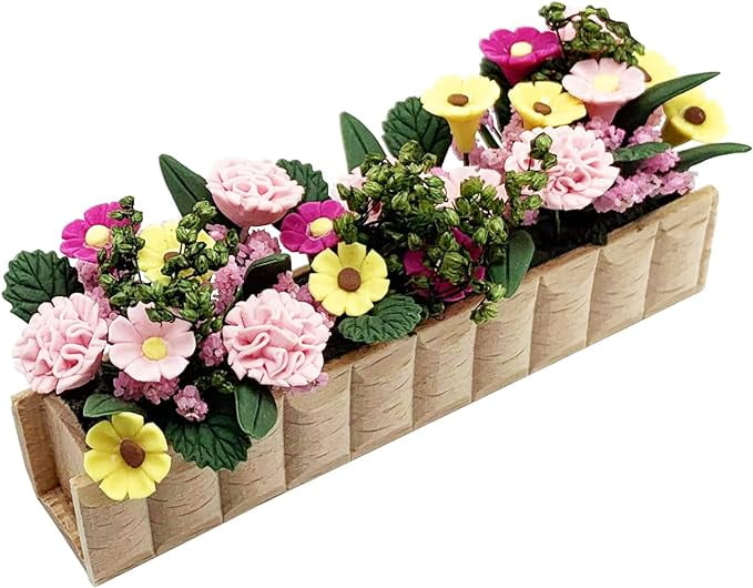 Miniature Potted Plant Flower Colorful 1:12 Mini Dollhouse Fairy Garden ...