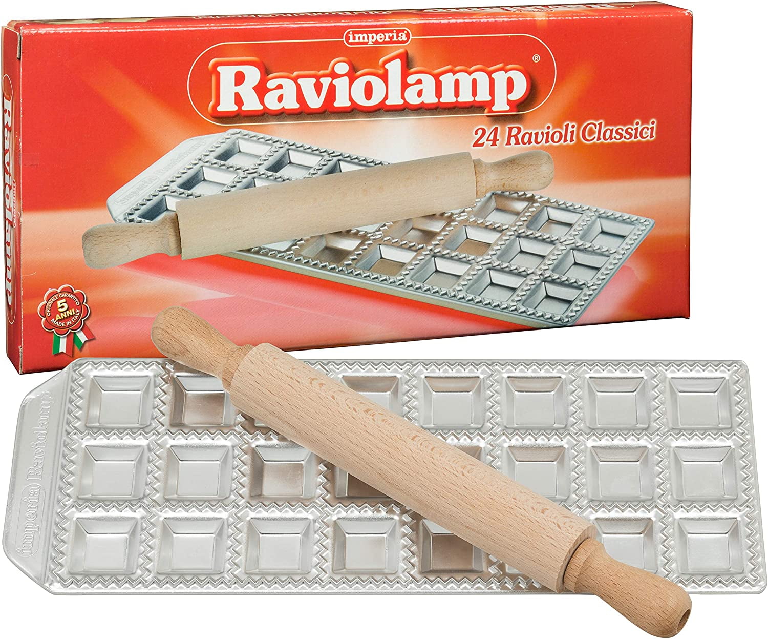 Miniature Ravioli Tray with Wooden Roller By Imperia - Italian ...