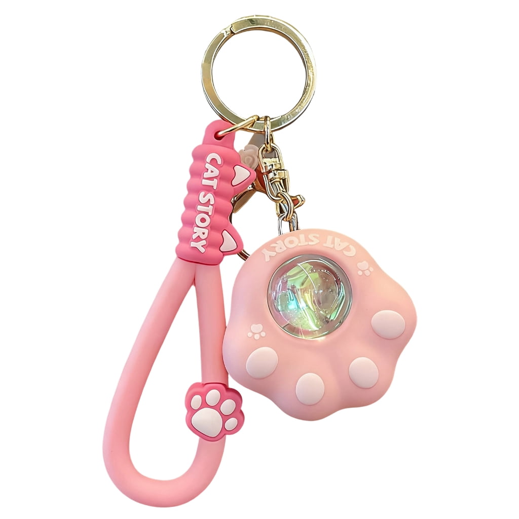 Miniature Recyclable Cats Paw Keychain LED Sunset Glowing Accessory ...