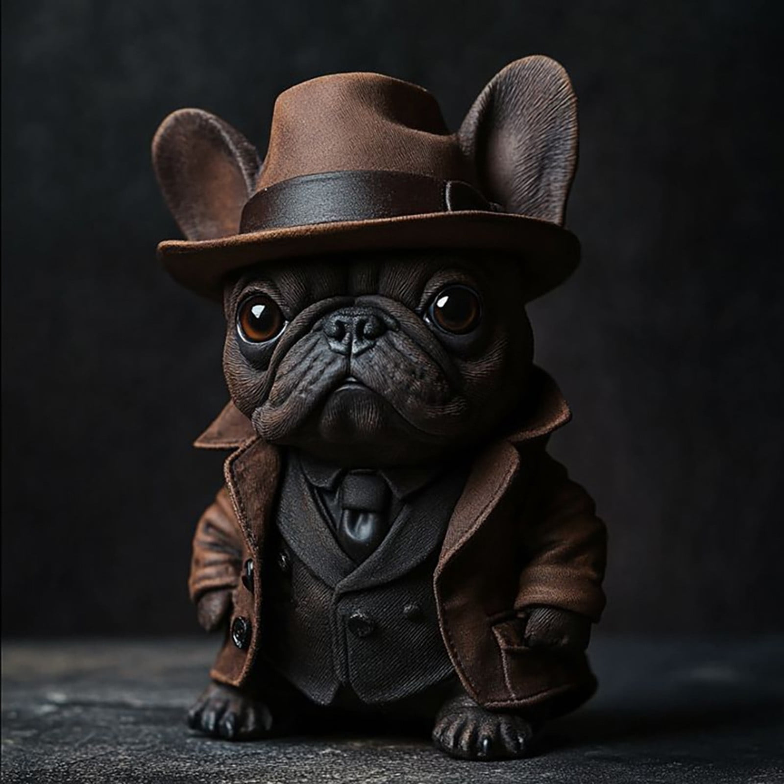 Miniature Resin Bulldog Gentleman - Vintage Animal Figurine for ...