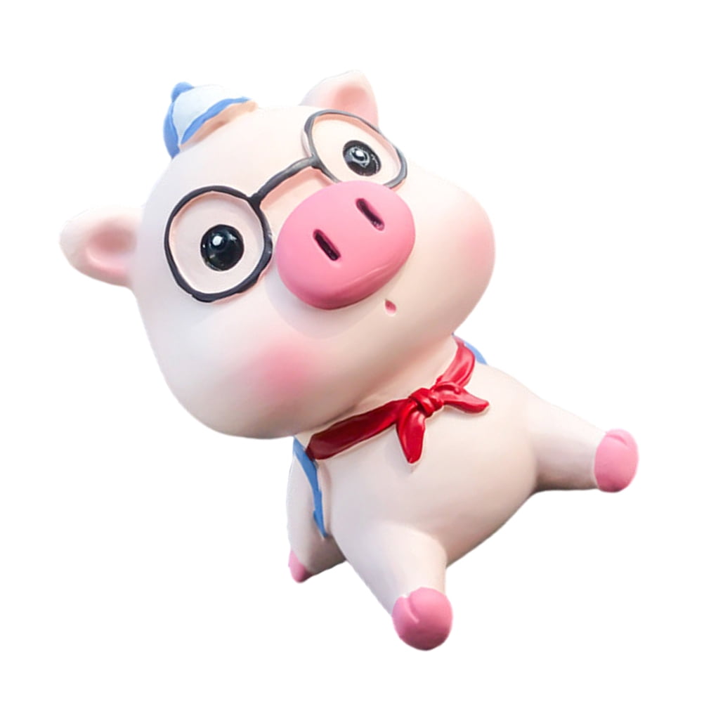 Miniature Resin Pig Statue Mini Pig Figurine Mini Animal Decoration for ...